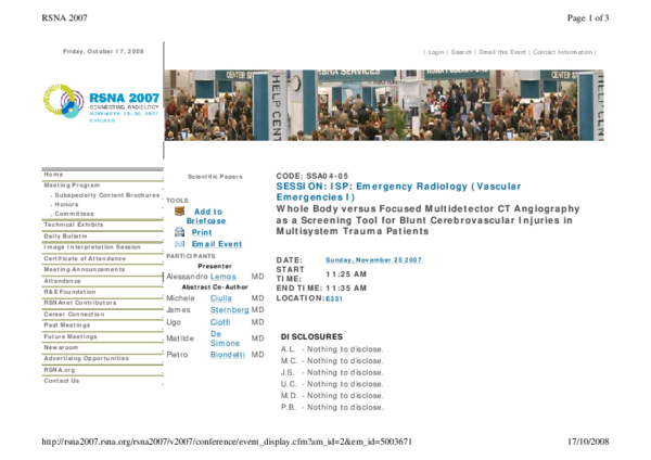 (PDF) Whole Body versus Focused Multidetector CT Angiography as a ...