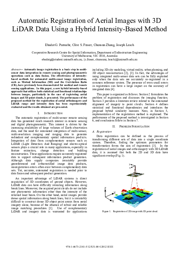 (PDF) Automatic Registration of Aerial Images with 3D LiDAR Data Using ...