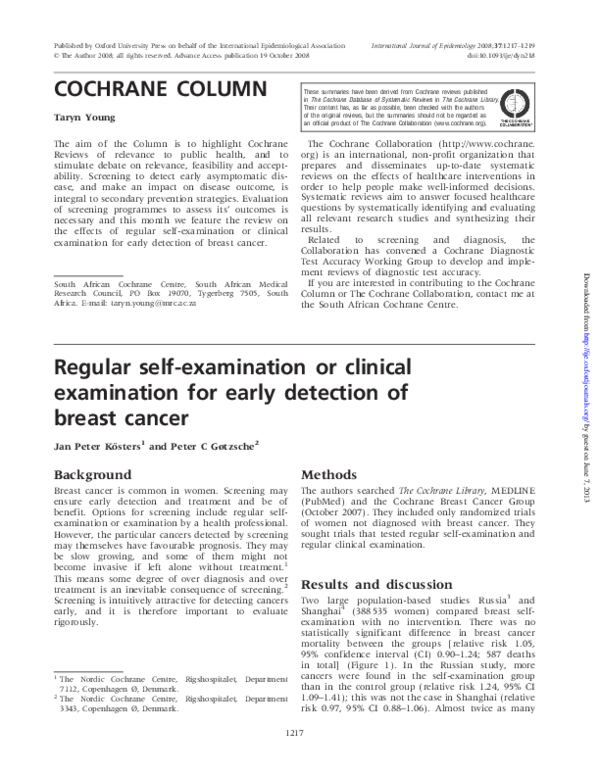 (PDF) Cochrane Column