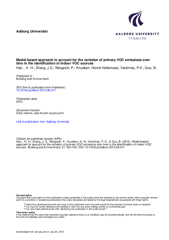 (PDF) Model-based approach to account for the variation of primary VOC ...