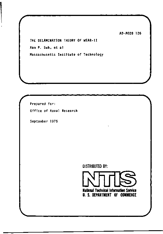 (PDF) An overview of the delamination theory of wear