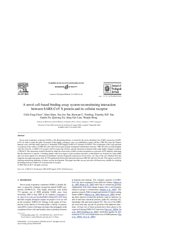 (PDF) A novel cell-based binding assay system reconstituting ...