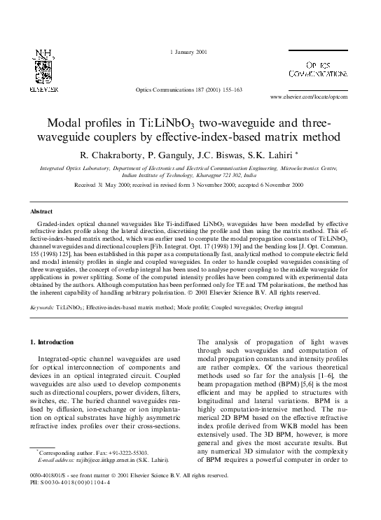 (PDF) Modal profiles in Ti:LiNbO3 two-waveguide and three-waveguide ...