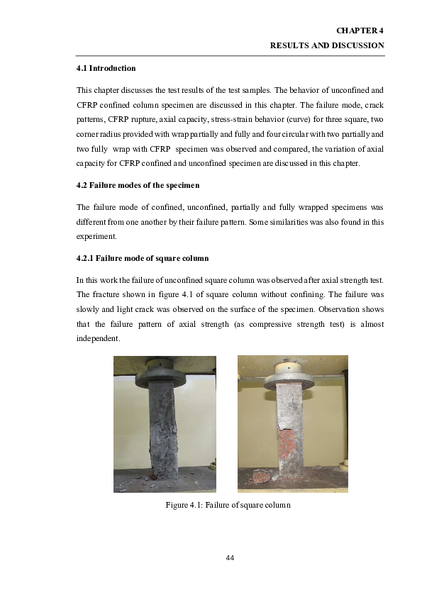 (PDF) RESULTS AND DISCUSSION RETROFITTING OF SHORT COLUMN USING CARBON ...