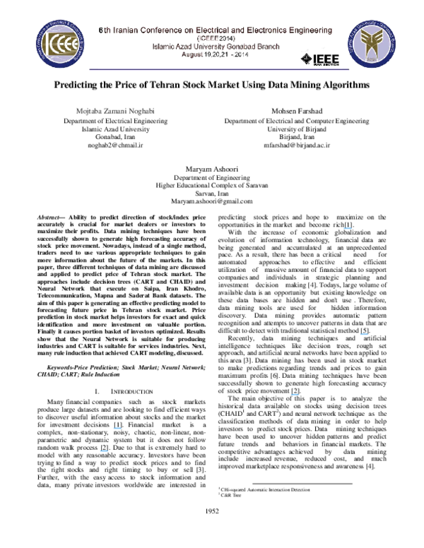 C4.5, CART and CHAID