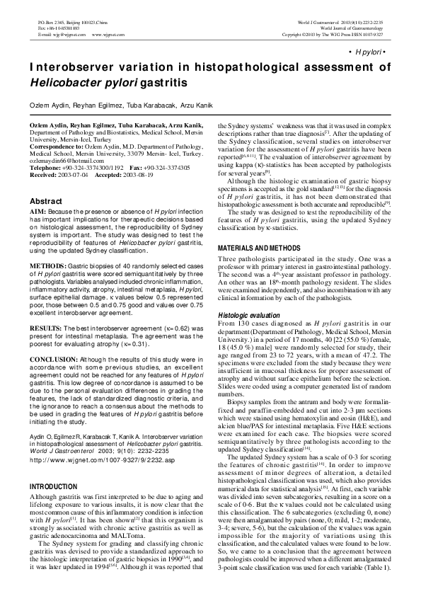 (PDF) Inter-observer variation in histopathological diagnosis and grading of vulvar ...