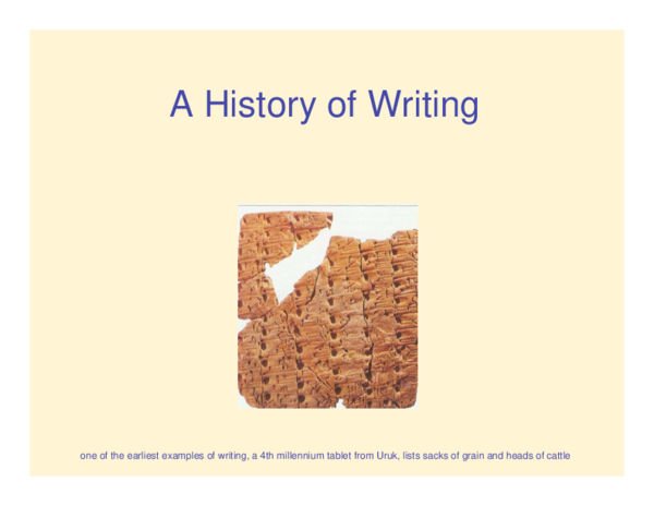 (PDF) A History of Writing