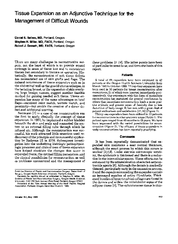 (PDF) Tissue expansion as an adjunctive technique for the management of ...