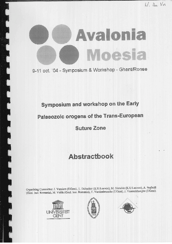 (PDF) Subcrop map of the Brabant Massif, Flanders, Belgium. 2004 ...