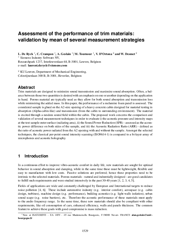 (PDF) Assessment of the performance of trim materials: validation by ...