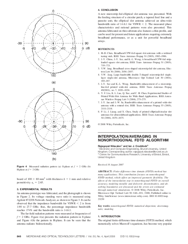 Pdf Interpolationaveraging In Nonorthogonal Fdtd Algorithm