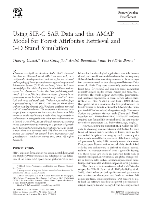 (PDF) Using SIR-C SAR Data and the AMAP Model for Forest Attributes ...
