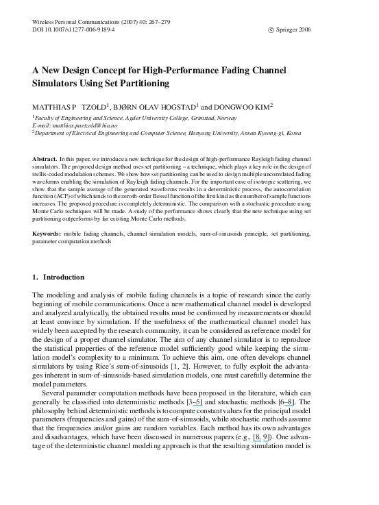 (PDF) A New Design Concept for High-Performance Fading Channel ...