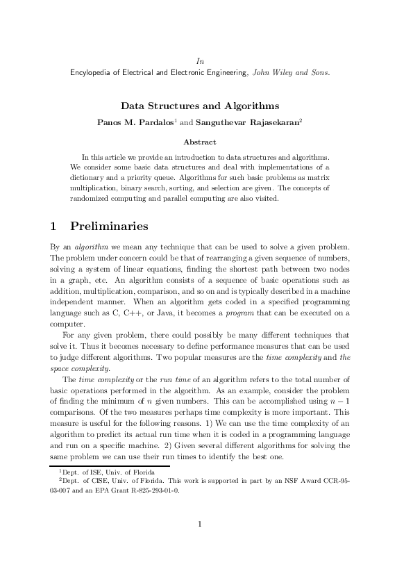 Pdf Data Structures And Algorithms