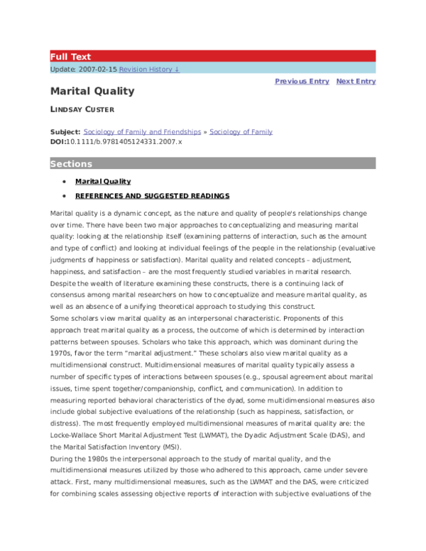(DOC) Marital Quality