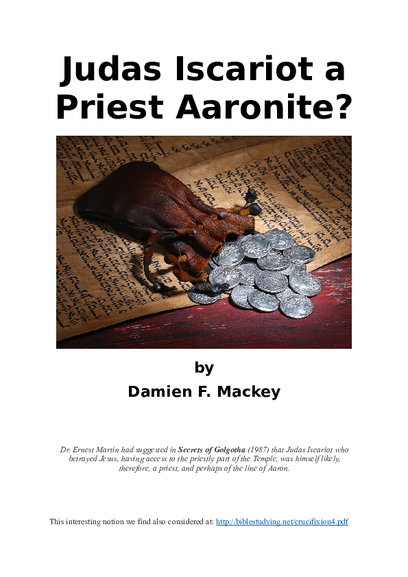 (DOC) Judas Iscariot a Priest Aaronite?