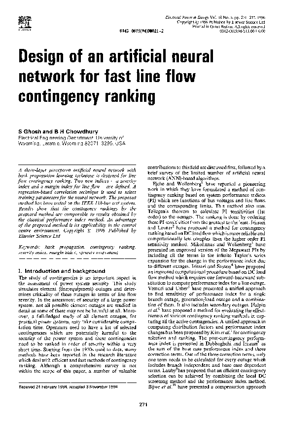 (PDF) Design of an artificial neural network for fast line flow ...
