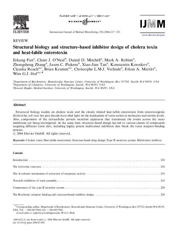 (PDF) Structural biology and structure-based inhibitor design of ...