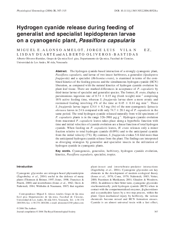 (PDF) Hydrogen Cyanide Production in North American and African ...