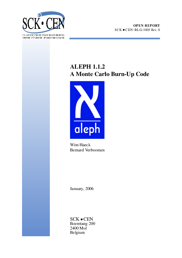 (PDF) A Monte Carlo Burn-Up Code