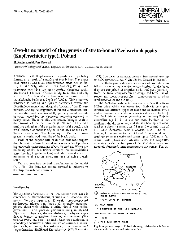 (PDF) Two-brine model of the genesis of strata-bound Zechstein deposits ...