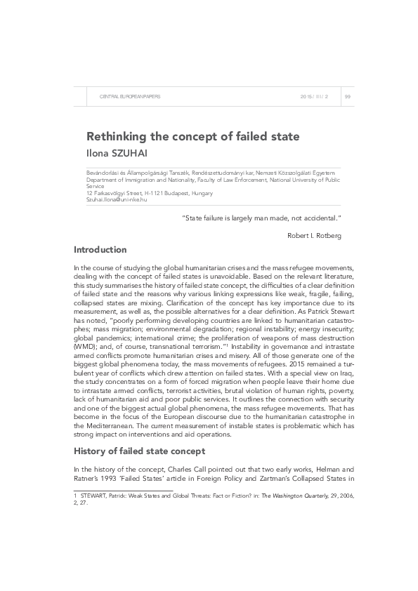 (PDF) Rethinking the concept of failed state