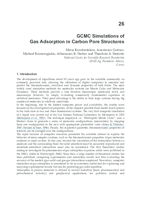 (PDF) GCMC Simulations of Gas Adsorption in Carbon Pore Structures