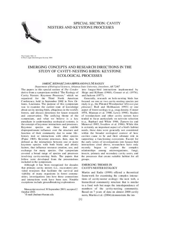 (PDF) Emerging Concepts and Research Directions in the Study of Cavity ...