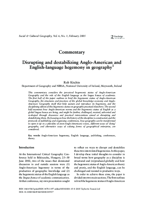 (PDF) Disrupting and destabilizing Anglo-American and English-language ...