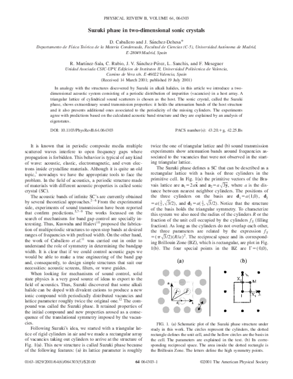 Pdf Suzuki Phase In Two Dimensional Photonic Crystals