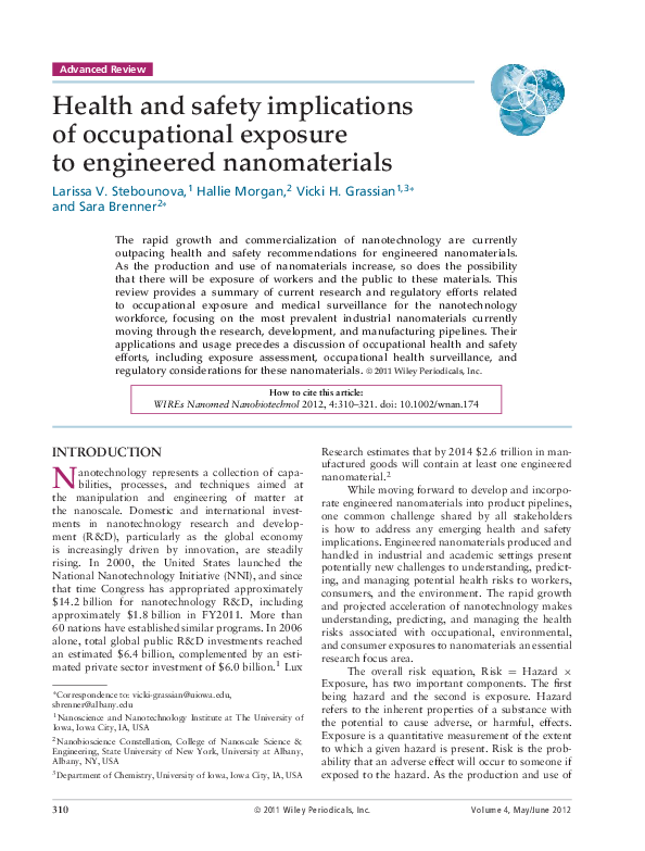 (PDF) Health and safety implications of occupational exposure to ...