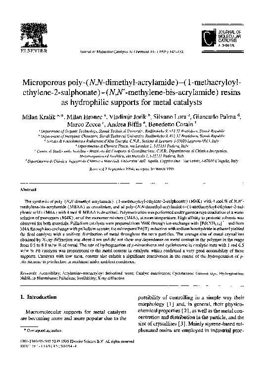 (PDF) Microporous poly-( N,N-dimethyl-acrylamide)-(1-methacryloyl ...