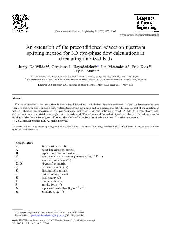 (PDF) An extension of the preconditioned advection upstream splitting method for 3D two-phase ...