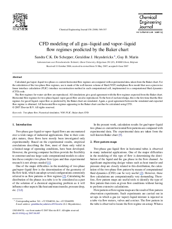 (PDF) CFD modeling of all gas–liquid and vapor–liquid flow regimes ...