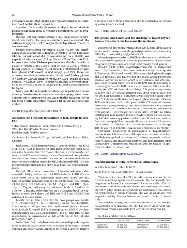 (PDF) Assessment of 2 methods for isolation of high-density lipoprotein