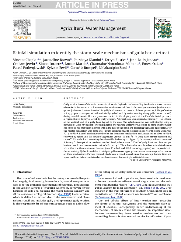 (PDF) Rainfall simulation to identify the storm-scale mechanisms of ...
