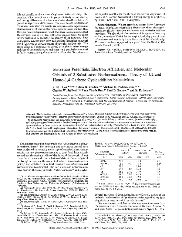 (PDF) Ionization potentials, electron affinities, and molecular ...