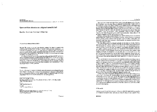 (PDF) Space and time allocation in a shipyard assembly hall