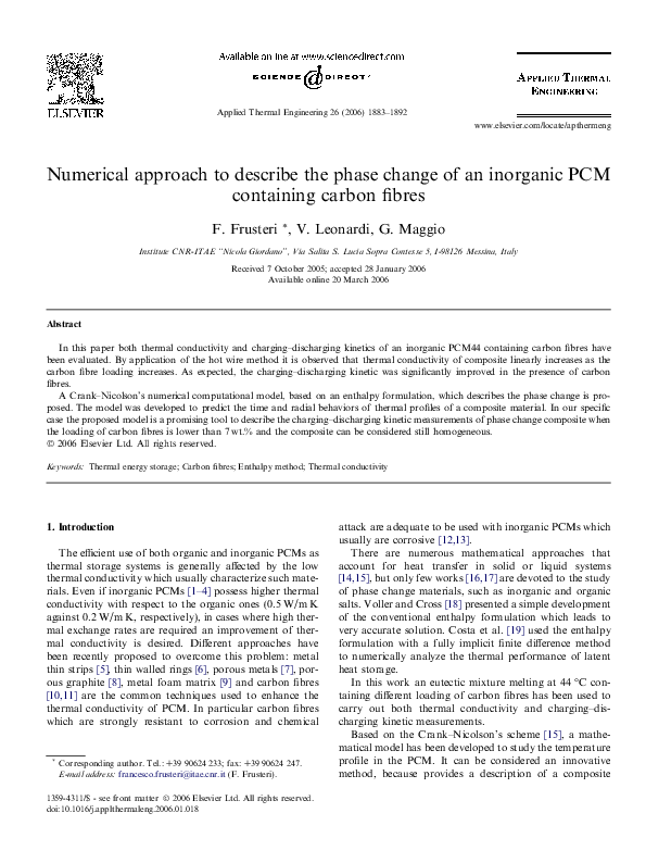 (PDF) Numerical approach to describe the phase change of an inorganic ...