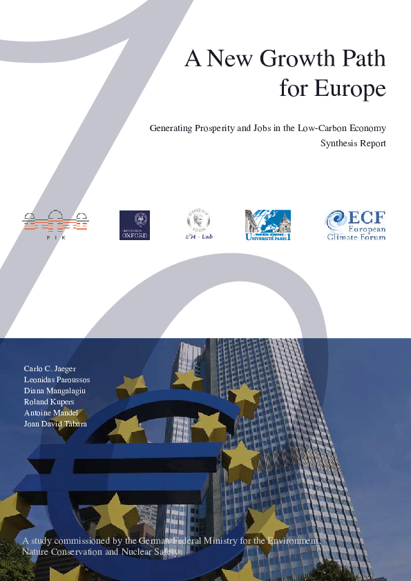 (PDF) A new growth path for Europe : Generating prosperity and jobs