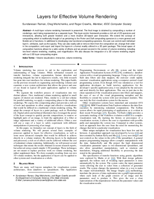 (PDF) Layers for Effective Volume Rendering