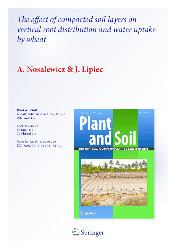 (PDF) The effect of compacted soil layers on vertical root distribution ...