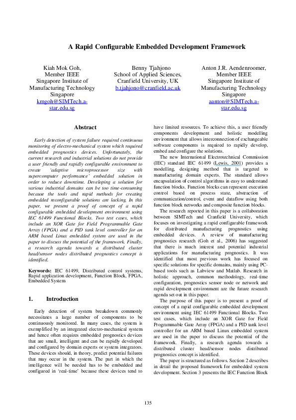 (PDF) A rapid configurable embedded development framework