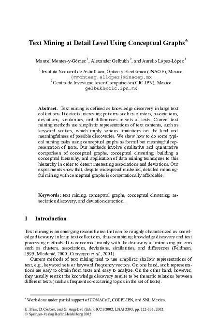 (PDF) Text Schema Mining Using Graphs and Formal Concept Analysis