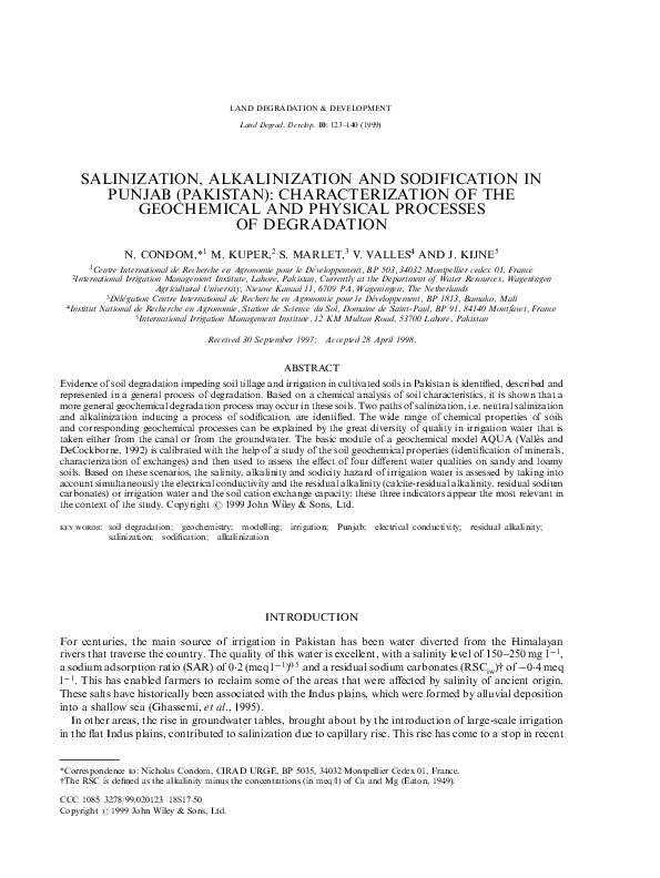 Alkalinization Of Soil