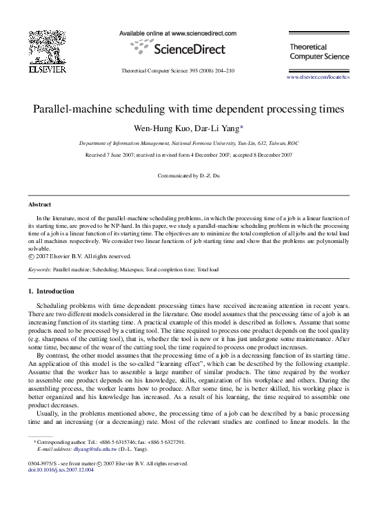 (PDF) Note on “Unrelated parallel-machine scheduling with rate ... (PDF) Note on “Unrelated parallel-machine scheduling with rate ...