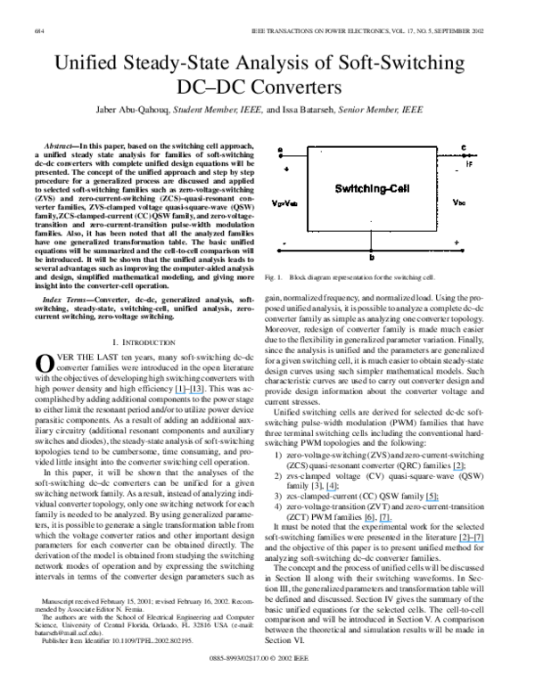 (PDF) Steady-state analysis of soft-switching converters