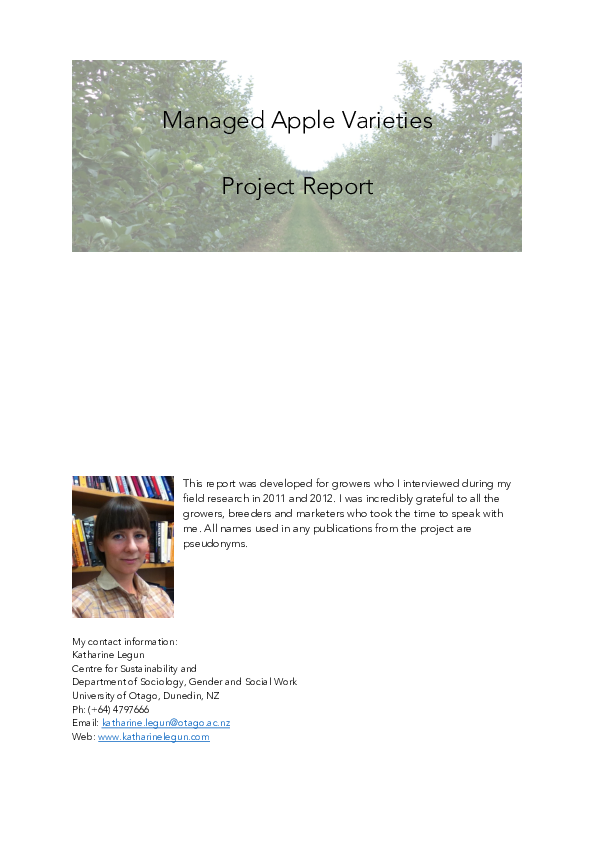 (PDF) Managed Apple Varieties Project Report