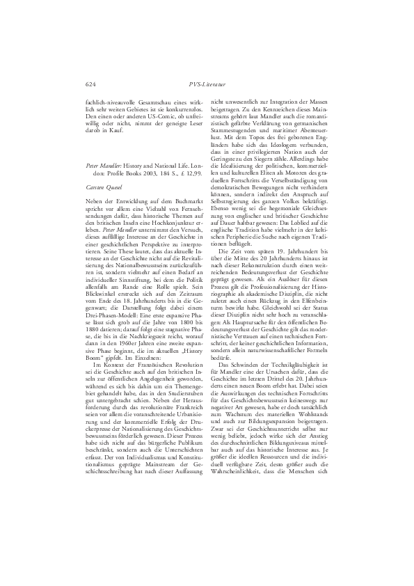 (PDF) Peter Mandler: History and national life