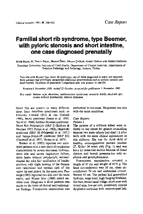 (PDF) Familial short rib syndrome, type Beemer, with pyloric stenosis ...
